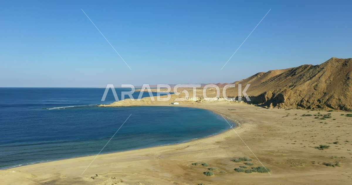 Drone photography of the beaches of the Red Sea on the northwestern ...
