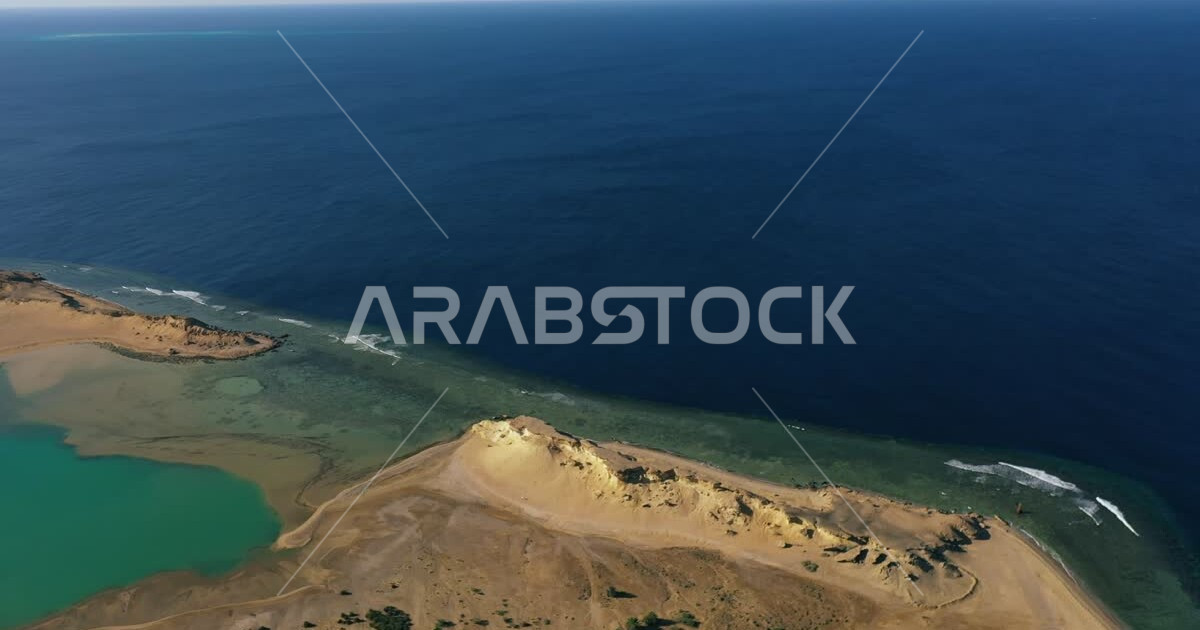 Drone photography of the beaches of the Red Sea in the northwestern ...