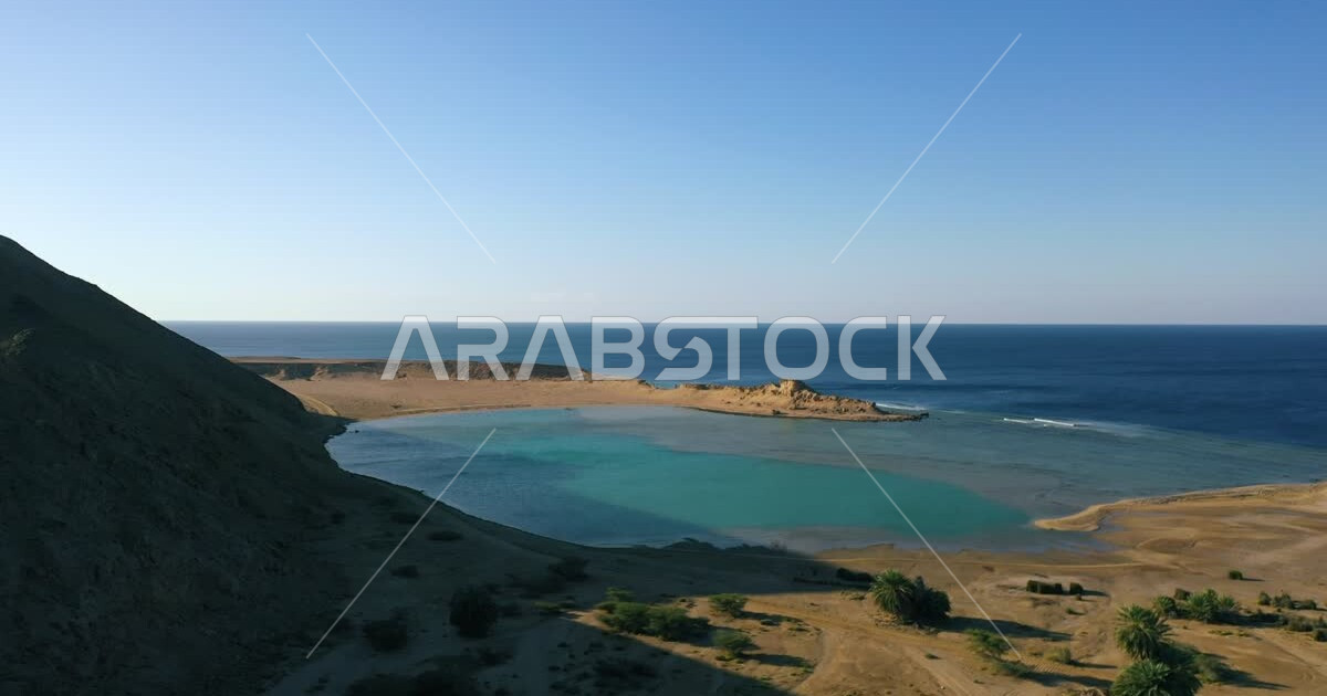 Drone photography of the beaches of the Red Sea on the northwestern ...