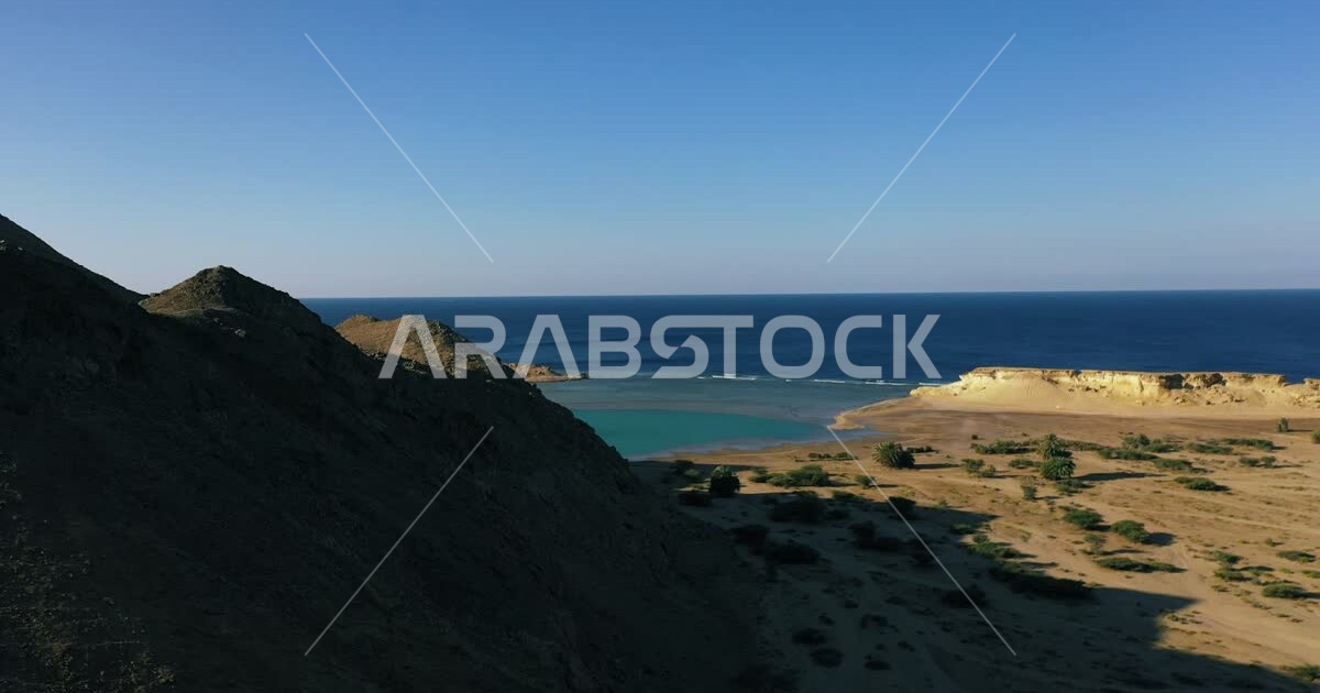 Drone photography of the beaches of the Red Sea on the northwestern ...