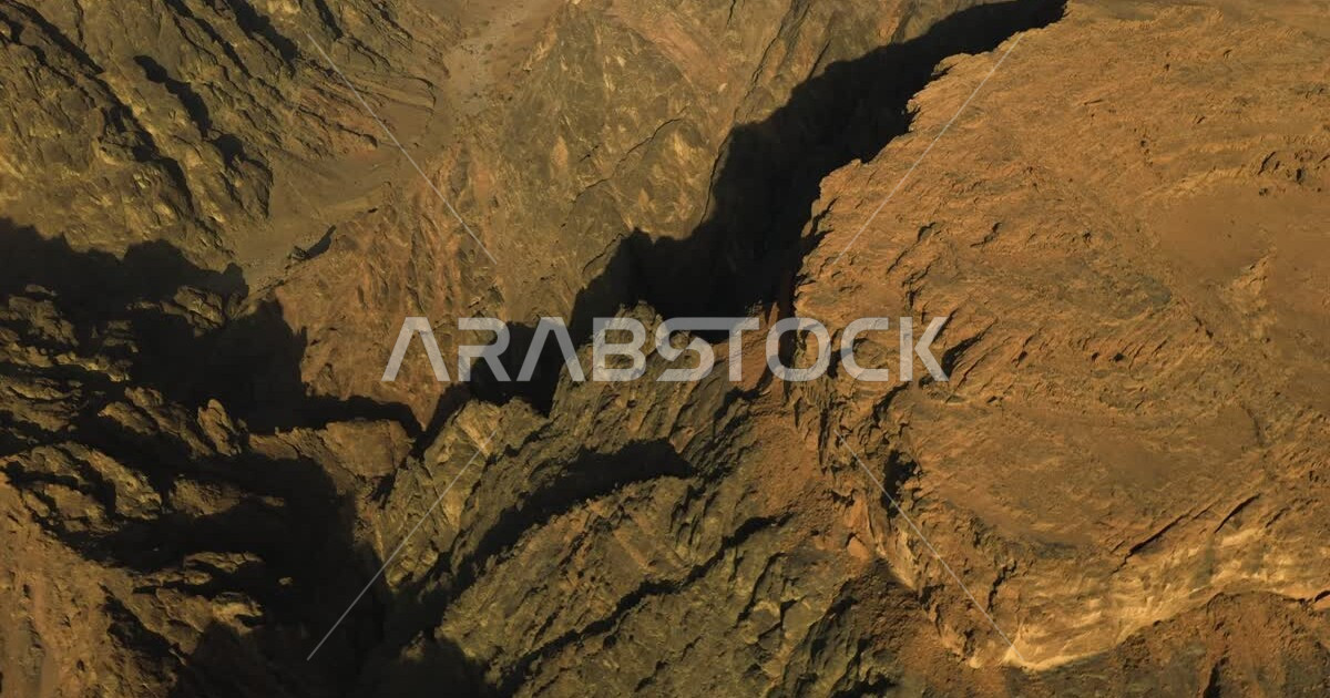 Drone photography of Shaqri Shaqri in Tabuk, Saudi Arabia, mountain ...