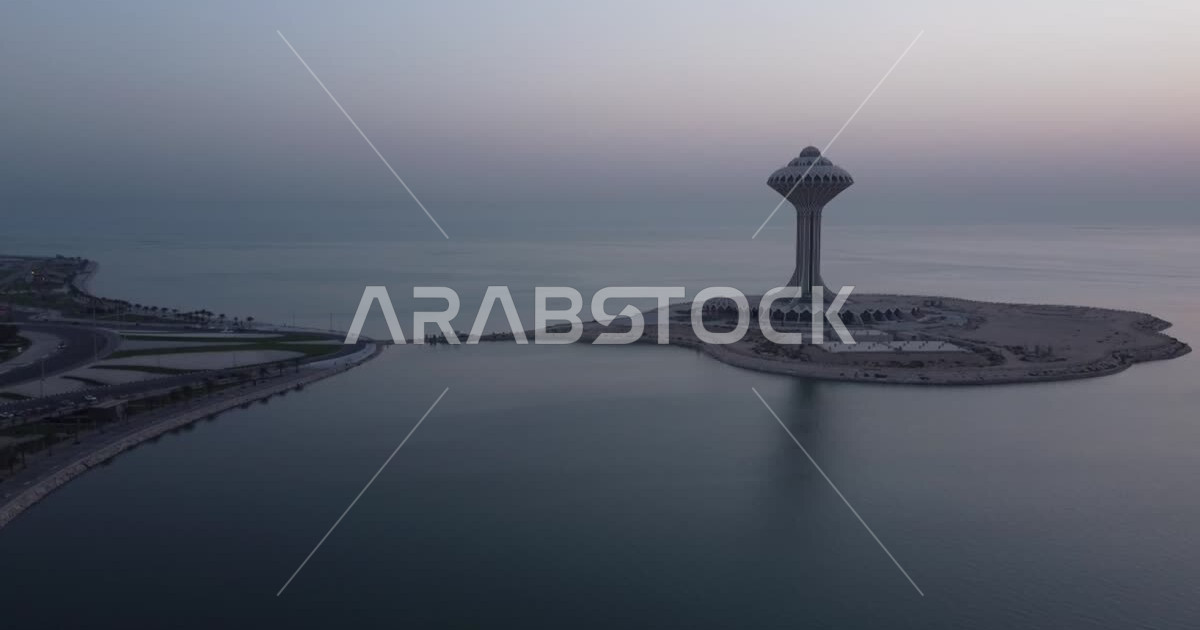 The water tower in the city of Al-Khobar in the Kingdom of Saudi Arabia ...