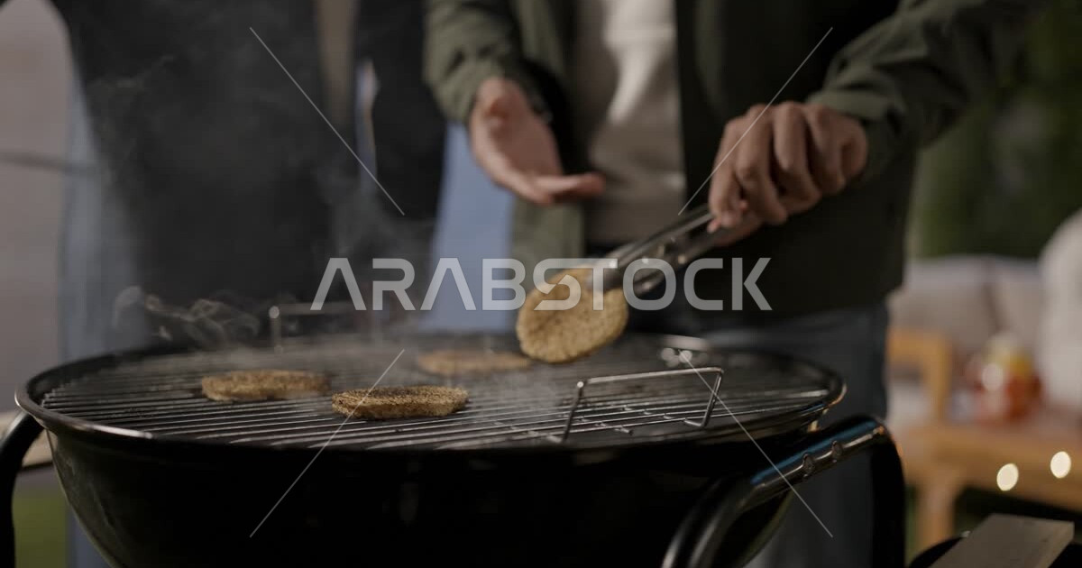A group of Saudi Arabian Gulf youth spending fun times in one of the ...