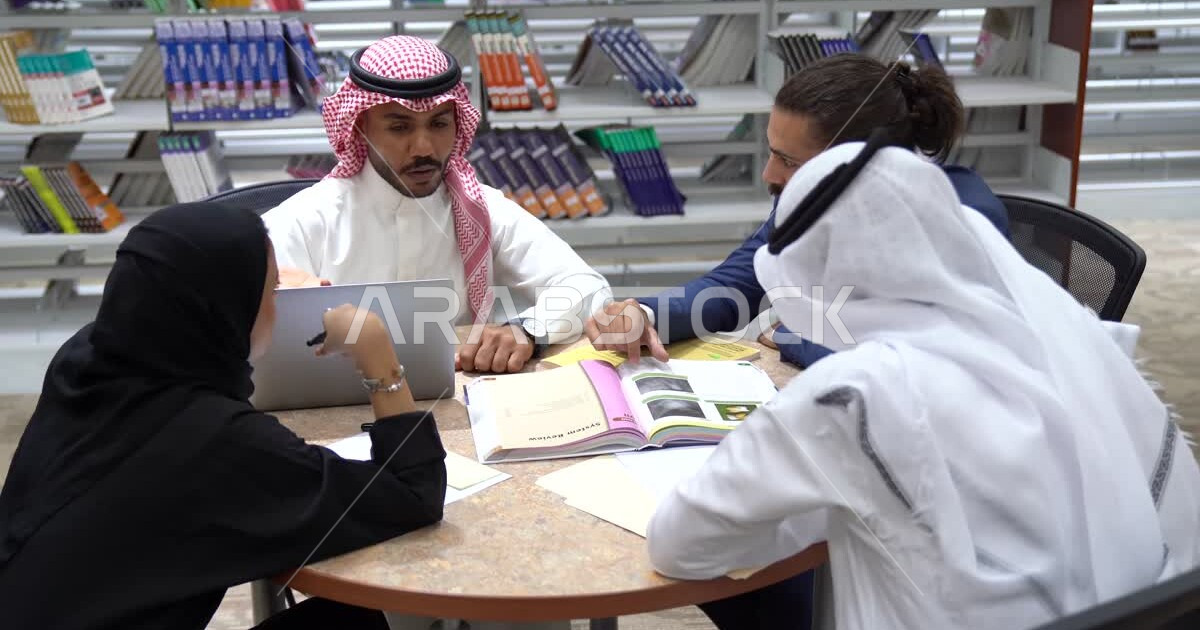 Saudi and Gulf Arab students at the university, sharing academic ...