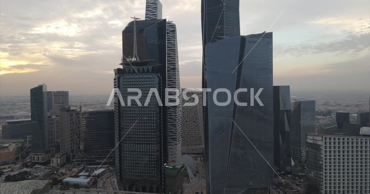 Drone photography of King Abdullah Financial District (KAFD) in Riyadh ...