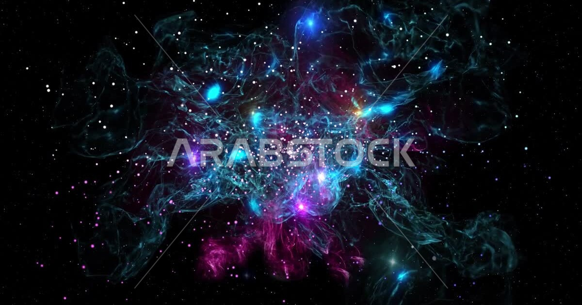 Outer space, the movement of luminous stars in the sky, science fiction ...