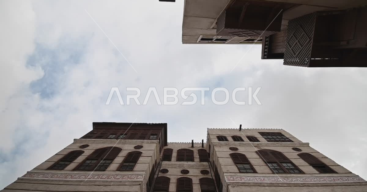 Ancient buildings with an ancient Arab and Islamic architectural design ...