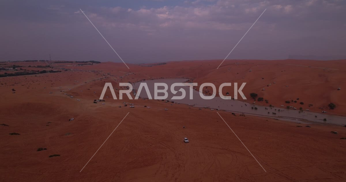 Aerial photography of Al-Kharrara Lake, Rawdat Al-Kharrara Park in ...