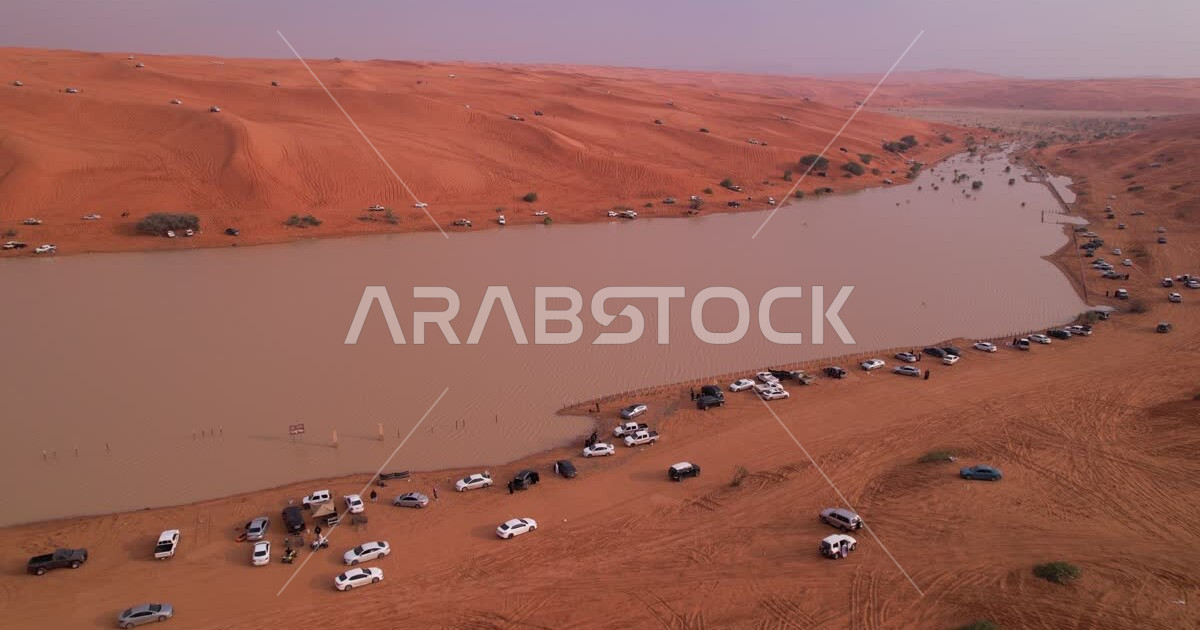 Aerial photography of Al-Kharrara Lake, Rawdat Al-Kharrara Park in ...
