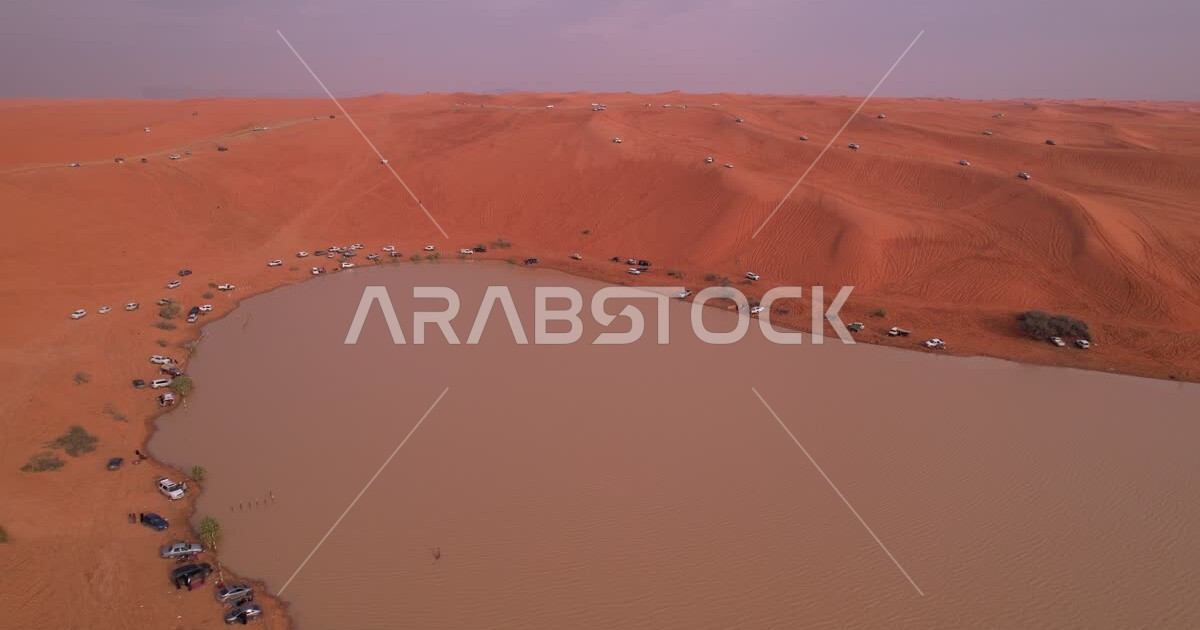 Aerial photography of Al-Kharrara Lake, Rawdat Al-Kharrara Park in ...