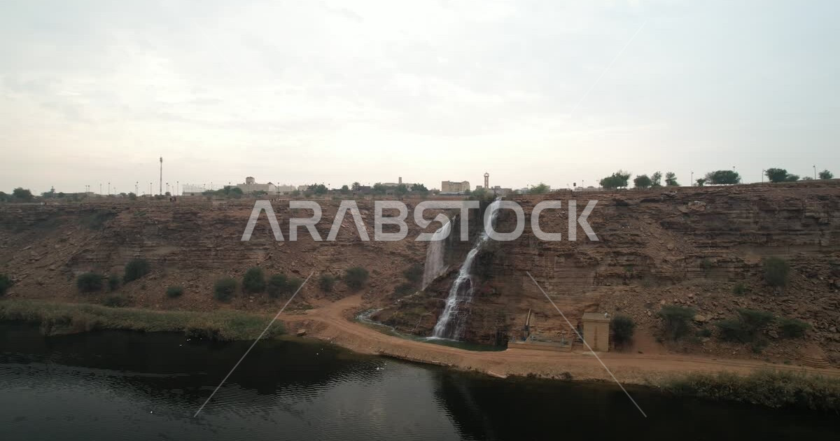 Wadi Namar Waterfall in Riyadh, Kingdom of Saudi Arabia, beautiful ...