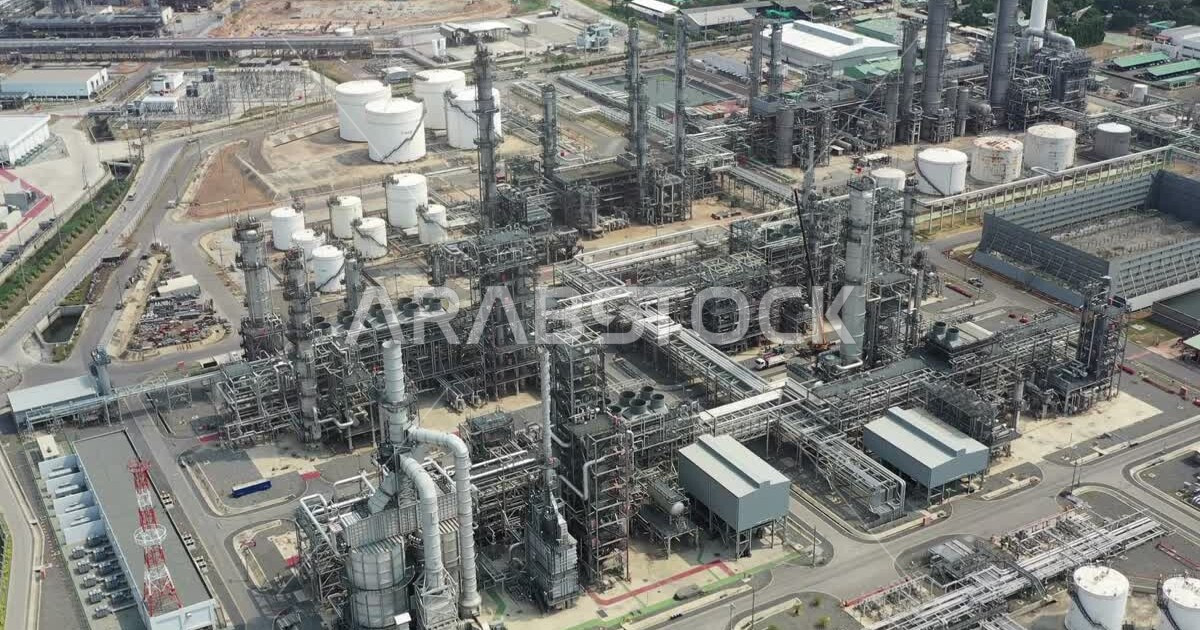 Drone photography of oil and gas production plants in the Kingdom of ...