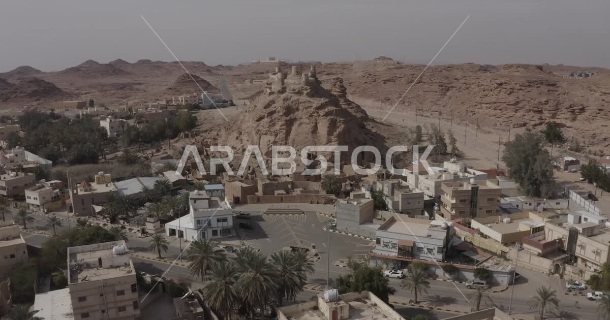 The ancient castle of Zaabal in the Al-Jouf region, north of the city ...