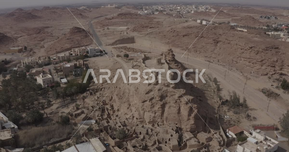 The ancient castle of Zaabal in the Al-Jouf region, north of the city ...