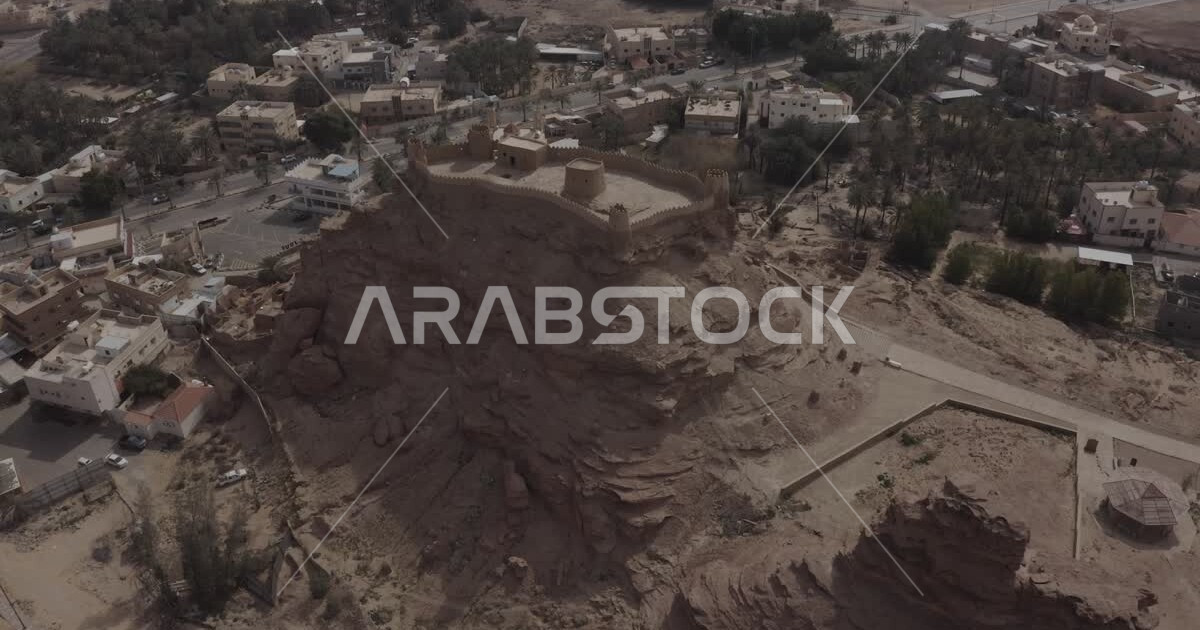 The ancient castle of Zaabal in the Al-Jouf region, north of the city ...