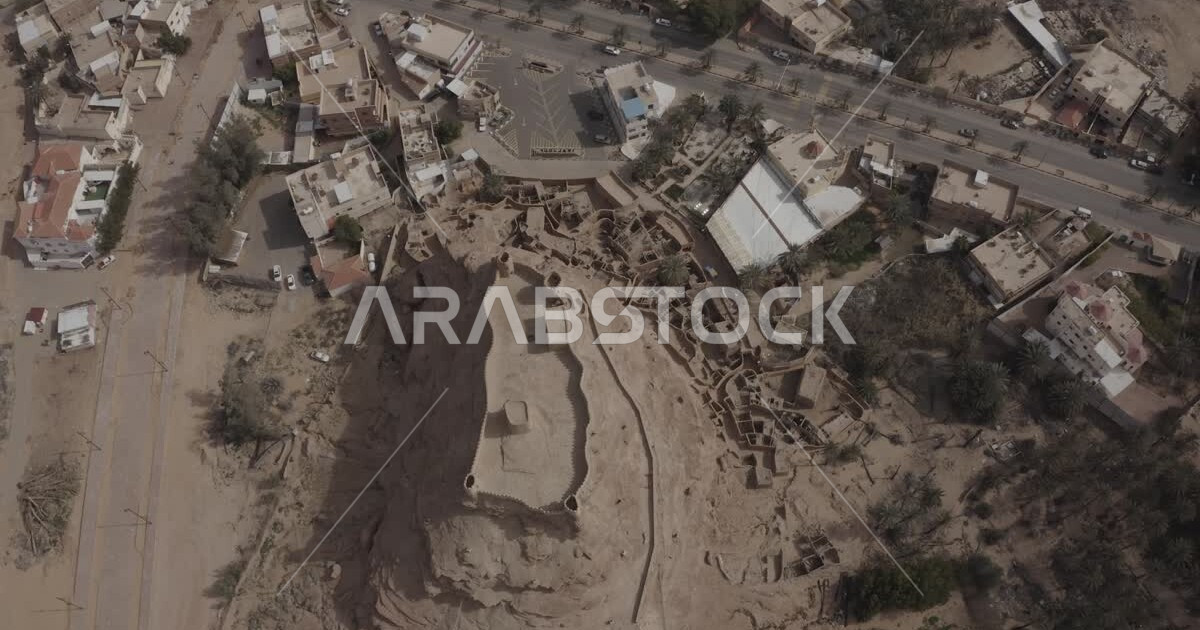 The ancient castle of Zaabal in the Al-Jouf region, north of the city ...