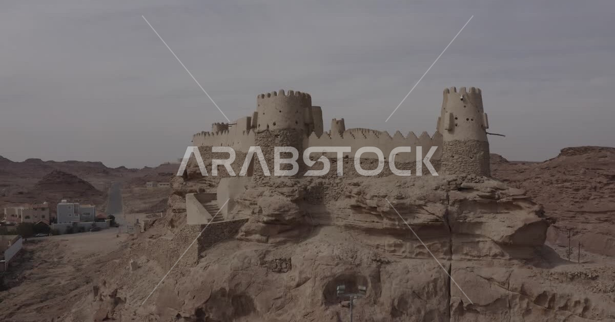 The ancient castle of Zaabal in the Al-Jouf region, north of the city ...
