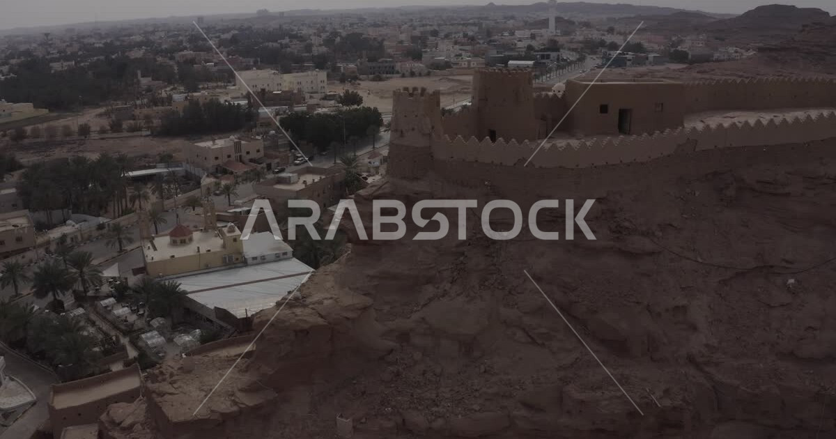 The ancient castle of Zaabal in the Al-Jouf region, north of the city ...