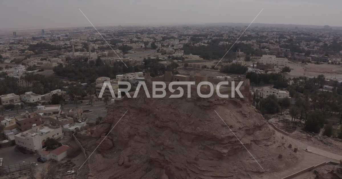 The ancient castle of Zaabal in the Al-Jouf region, north of the city ...
