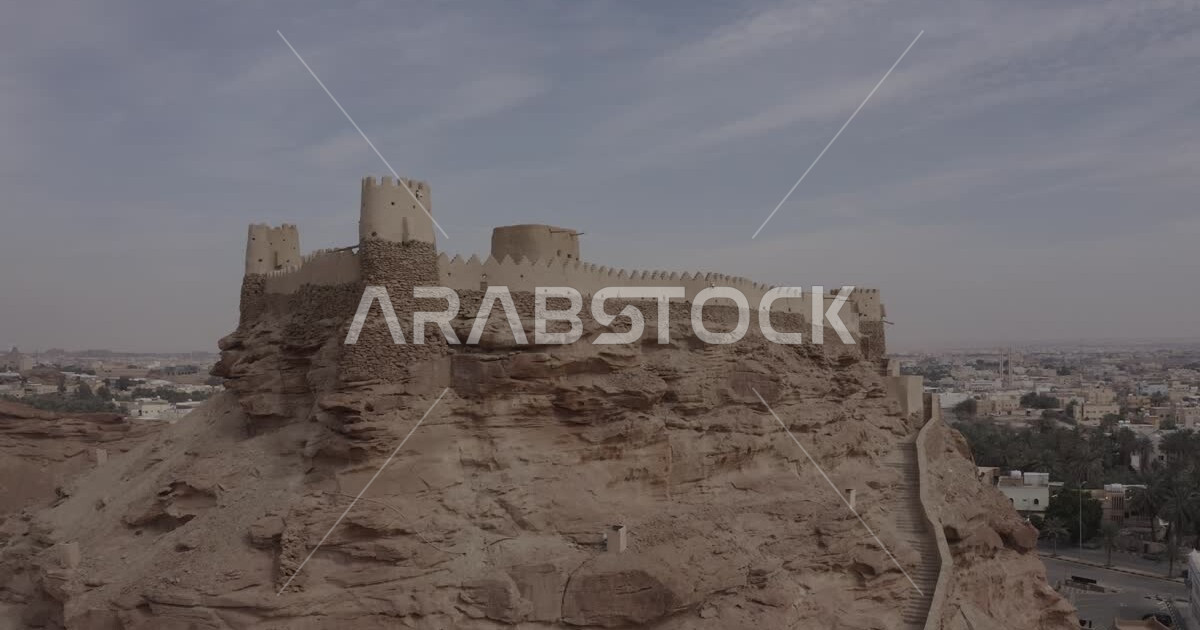 The ancient castle of Zaabal in the Al-Jouf region, north of the city ...