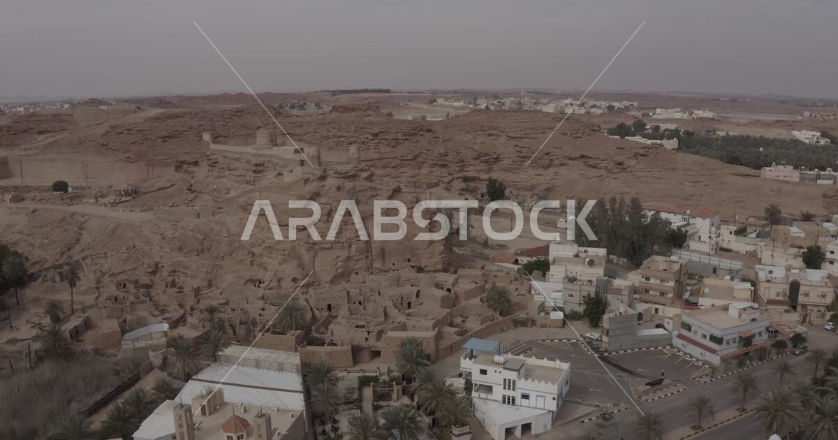 The ancient castle of Zaabal in the Al-Jouf region, north of the city ...