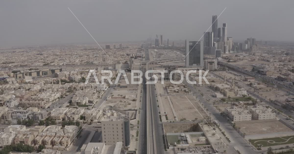 Drone photography of the city of Riyadh in the Kingdom of Saudi Arabia ...
