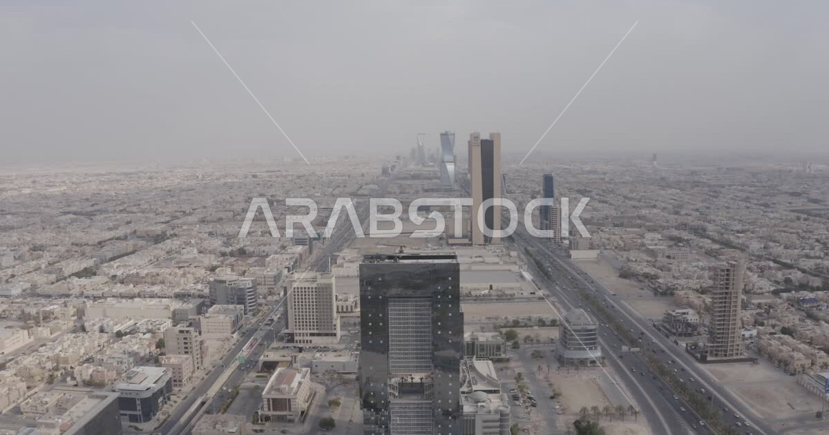 Drone photography of the city of Riyadh in the Kingdom of Saudi Arabia ...