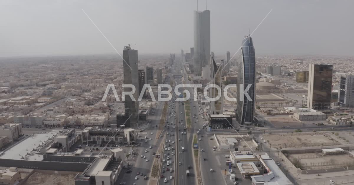 Drone photography of the city of Riyadh in the Kingdom of Saudi Arabia ...