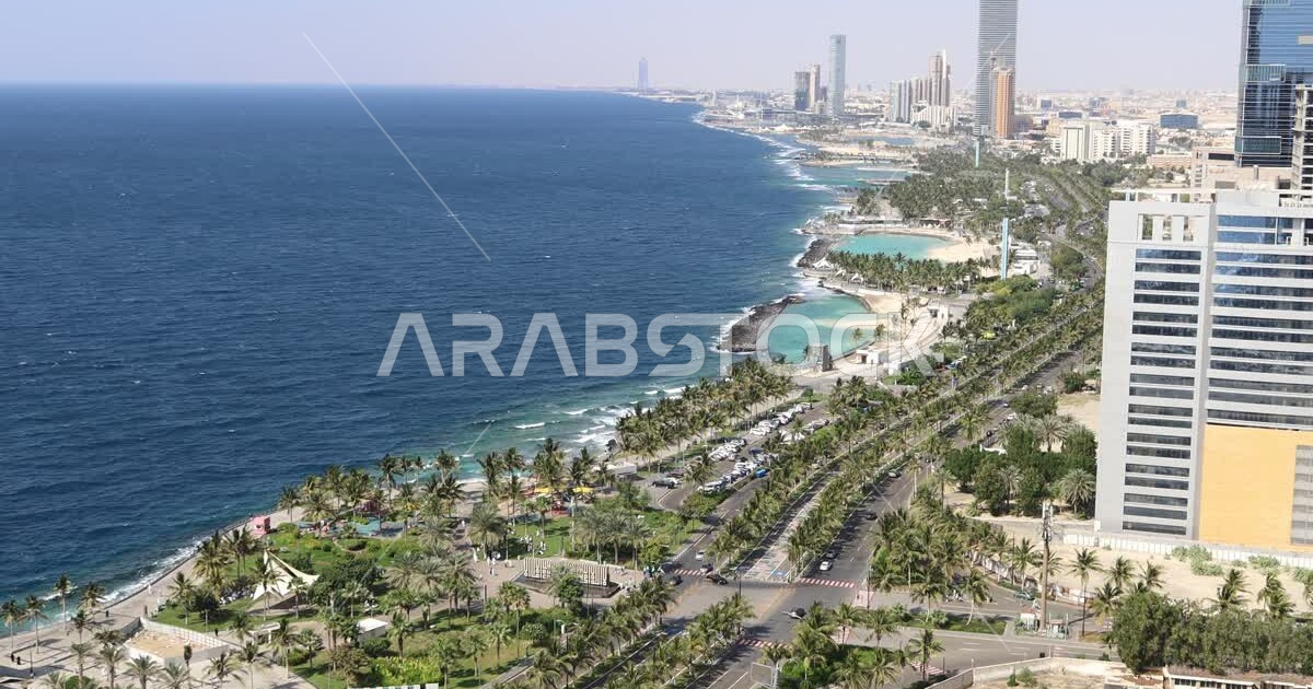 Drone photography of the city of Jeddah in daylight mode, Jeddah ...
