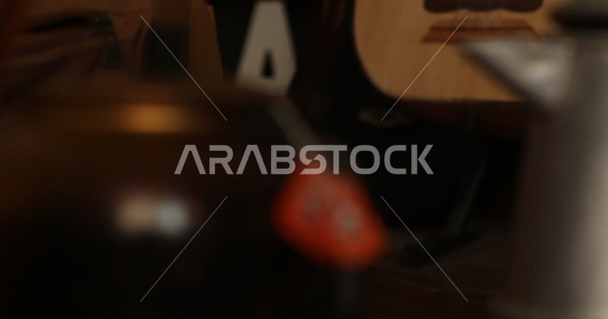 Close-up of Arabic coffee on the fire, a coffee pot, preparing Arabic ...