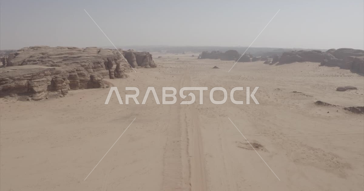 Mountains and highlands in Al-Ula in the Kingdom of Saudi Arabia, rock ...