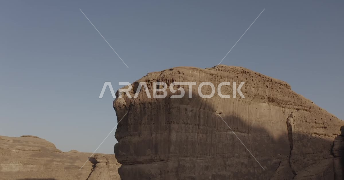 Mountains and highlands in Al-Ula in the Kingdom of Saudi Arabia, rock ...