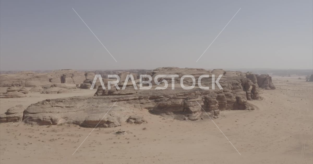 Mountains and highlands in Al-Ula in the Kingdom of Saudi Arabia, rock ...