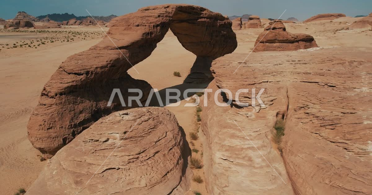 The Arch Rock in Al-Ula, the Rock Arch, a giant rock of natural ...