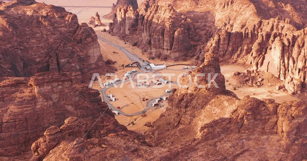Valley caravans in the valleys of Al-Ula, Saudi Arabia, the beauty of ...