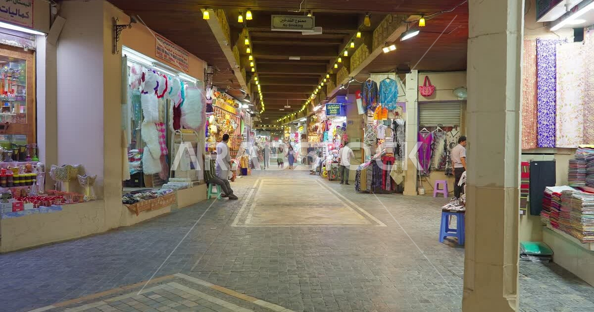 Mutrah Market from the inside in Muscat, Oman, shopping and shopping, the famous landmarks of ...