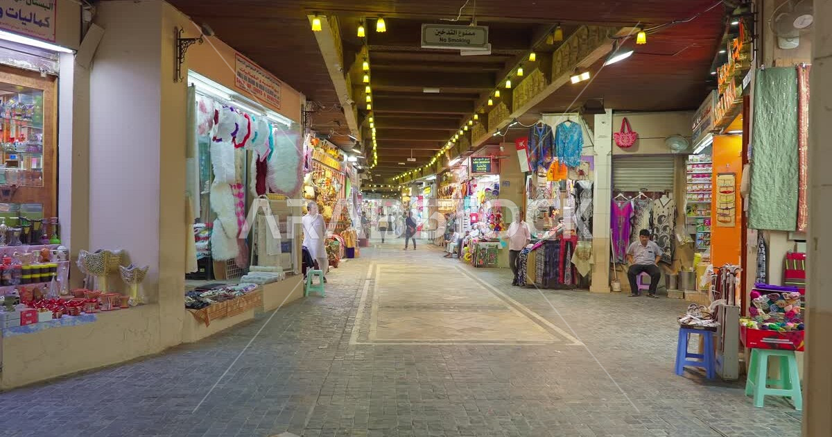 Muttrah Market from the inside in Muscat, Oman, shops, shopping and ...