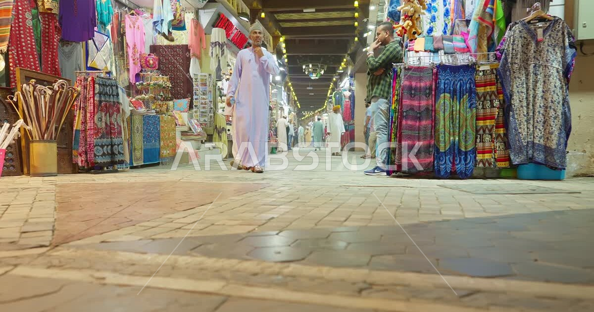 Muttrah Market from the inside in Muscat, Oman, shops, shopping and ...