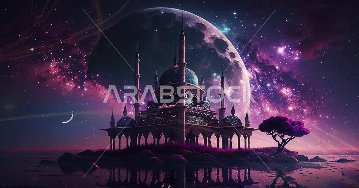 3D Islamic background, Islamic designs, Islamic mosque with creative ...