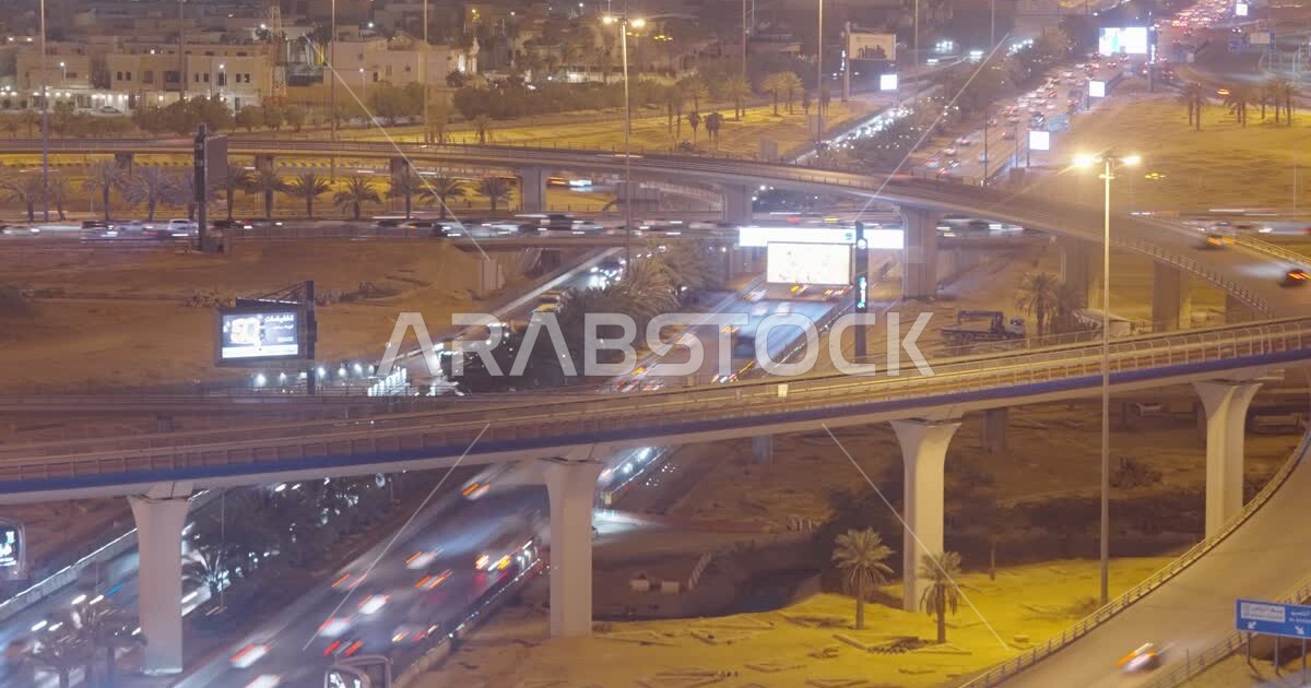 Drone photography of King Abdullah Financial District, roads, streets ...