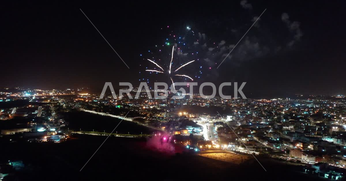 Fireworks in the Kingdom of Saudi Arabia, holidays and events, New Year ...
